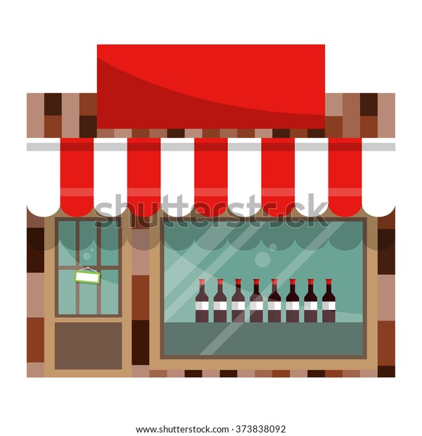 Front Facade Liquor Store Large Shop Stock Vector (Royalty Free ...