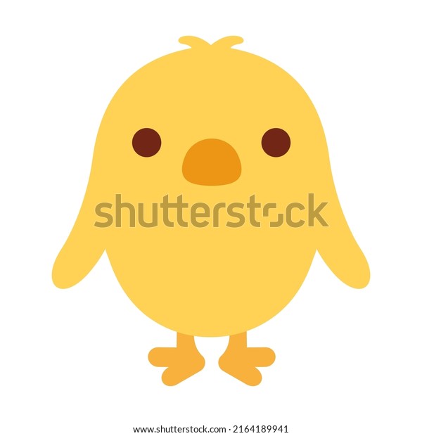 Front Facing Baby Chick Icon Emoji Stok Vektör (Telifsiz) 2164189941 ...