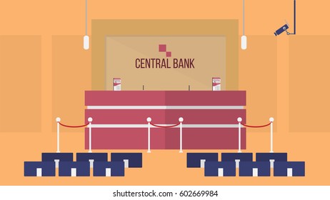 Front Office Bank Background Stock Vector (Royalty Free) 602669984 ...