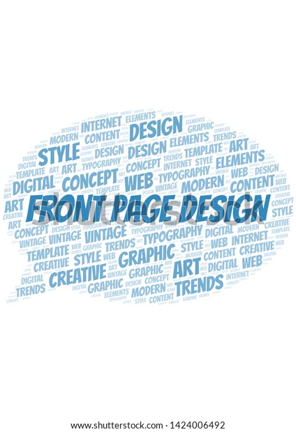 Front Page Design Word Cloud Wordcloud: เวกเตอร์สต็อก (ปลอดค่าลิขสิทธิ์ ...
