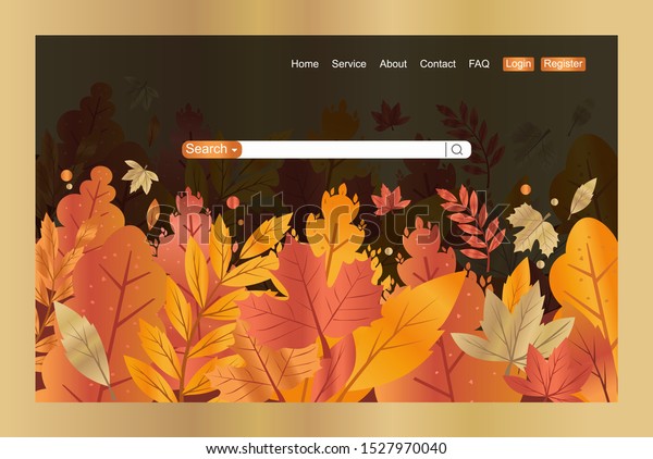 Front Page Website Template Search Plant Stock Vector (Royalty Free ...