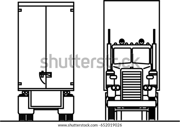 Front Rear Trucks Stock Vector (Royalty Free) 652019026 | Shutterstock