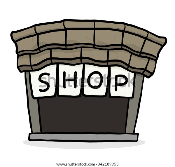 Front Shop Building Cartoon Vector Illustration Stock Vector (Royalty ...