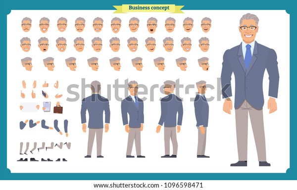 Front Side Back View Animated Character: เวกเตอร์สต็อก (ปลอดค่า ...