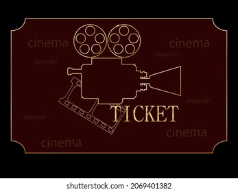 Front Side Cinema Invitation Card Stock Vector (Royalty Free ...