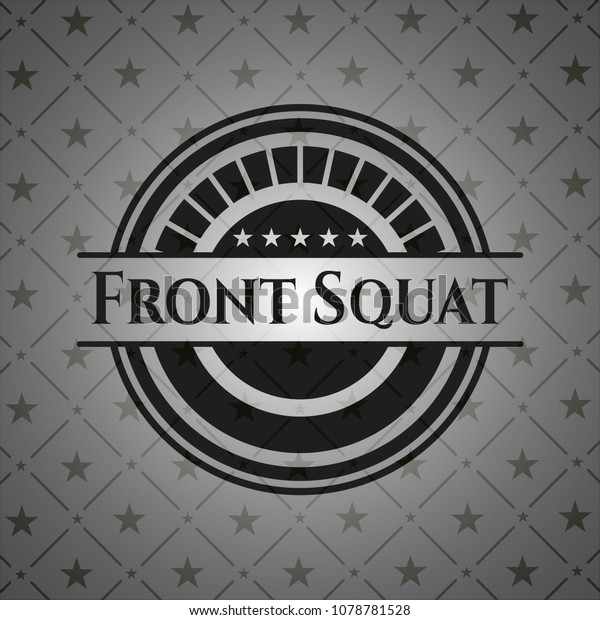 Front Squat Realistic Black Emblem Stock Vector (Royalty Free ...