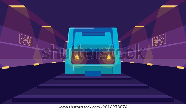 Front Subway Transport Vector Illustration Stock Vector (Royalty Free ...