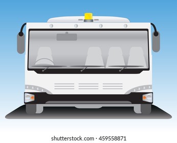Front View Airport Bus Stock Vector (Royalty Free) 459558622