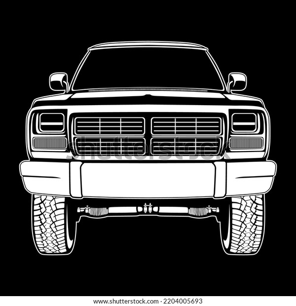 Front View Car Silhouette Design 5 Stock Vector (Royalty Free ...