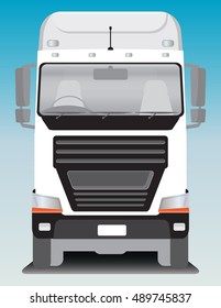 Front View Cargo Truck Vector Illustration Stock Vector (Royalty Free ...