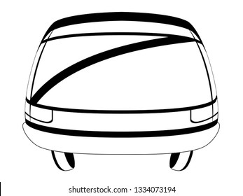 Front View Cartoon Bus Public Transport: vector de stock (libre de ...