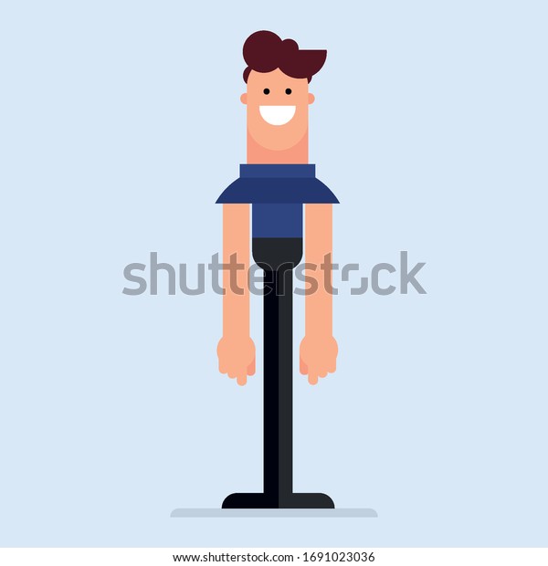 Front View Character Young Man Character Stock Vector (Royalty Free ...
