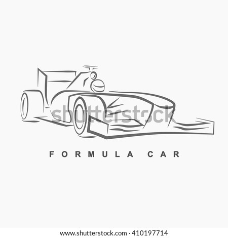 Front View Formula One Car Logo Stock Vector (Royalty Free) 410197714 ...