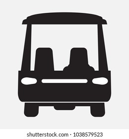 Front View Golf Cart Icon Vector Stock Vector (Royalty Free) 1038579520