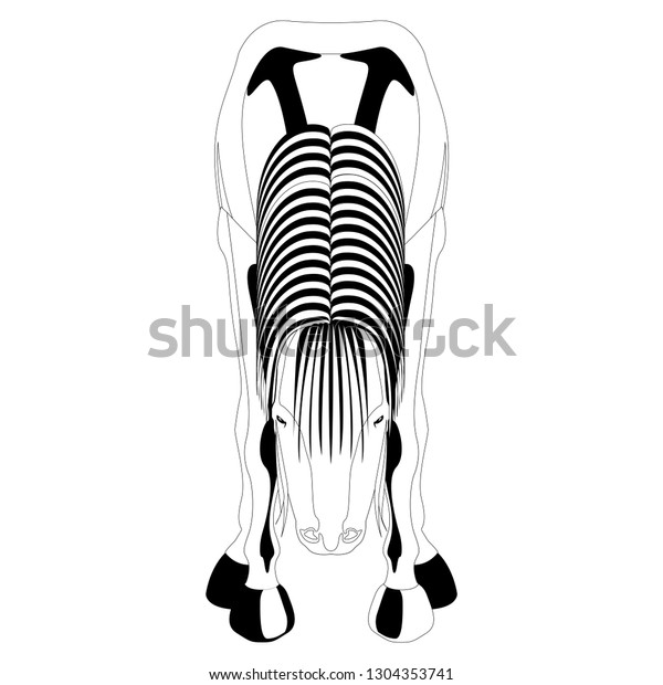 Front View Horse Silhouette Vector Illustration: เวกเตอร์สต็อก (ปลอดค่า ...