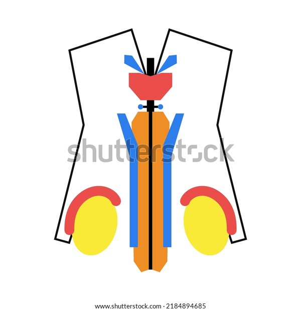 Front View Male Reproductive System Geometric Stock Vector (Royalty ...