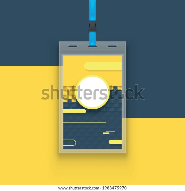 Front View Modern Id Card Template Stock Vector (Royalty Free ...
