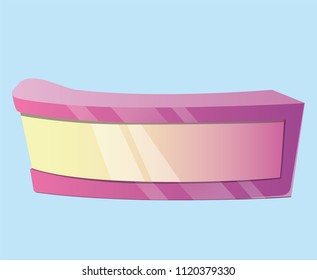 Front View Reception Counter Table Games Stock Vector (Royalty Free ...
