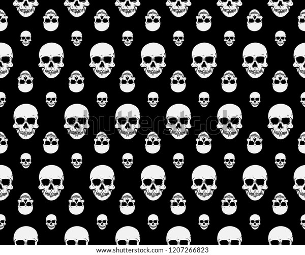 Front View Vector Illustration Human Skull Stock Vector (Royalty Free ...