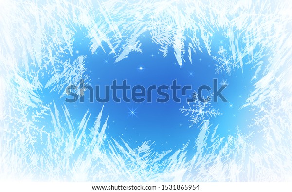 Frost Pattern Background Frozen Texture Winter Stock Vector (Royalty ...