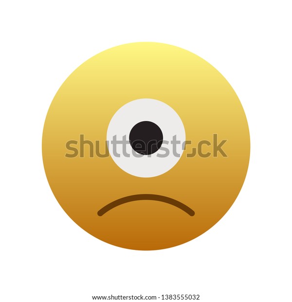Frowning Face Big Eye Emoji Modern Stock Vector (Royalty Free ...