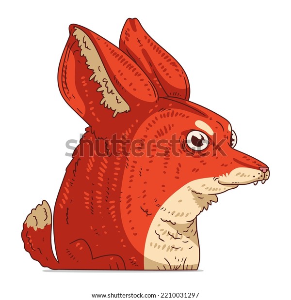 Frowning Fox Isolated Vector Illustration Funny Stock Vector (Royalty ...