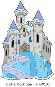 Frozen Castle On White Background Vector Stock Vector (Royalty Free ...