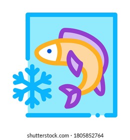 Frozen Fish Icon Vector Frozen Fish Stock Vector (Royalty Free ...