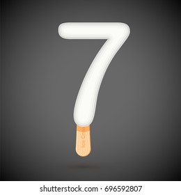 Frozen Ice Cream Number 7 Vector Stock Vector (Royalty Free) 696592807 ...