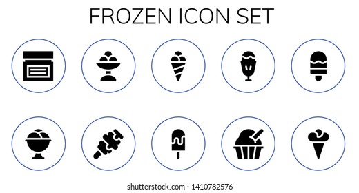 Frozen Icon Set 10 Filled Frozen Stock Vector (Royalty Free) 1410782576 ...