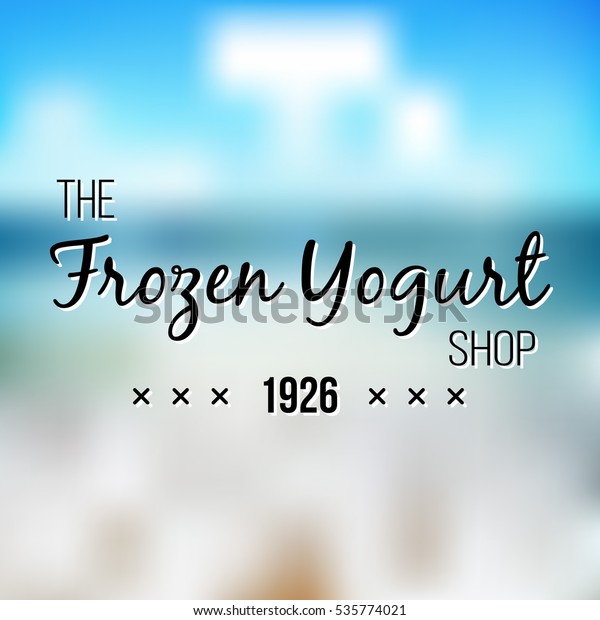 Frozen Yogurt Design Badges Labels Vector Stock Vector (Royalty Free ...