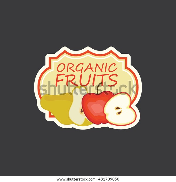 Fruit Badge Stock Vector (Royalty Free) 481709050 | Shutterstock