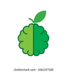 Fruit Brain Logo Icon Design Stock Vector (Royalty Free) 1076588825 ...