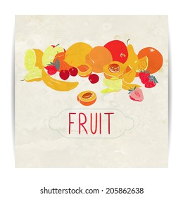 Fruit Card Template Stock Vector (Royalty Free) 205862638 | Shutterstock