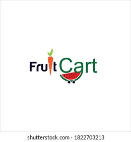 Fruit Cart Logo Design Template Vector Stock Vector (Royalty Free ...
