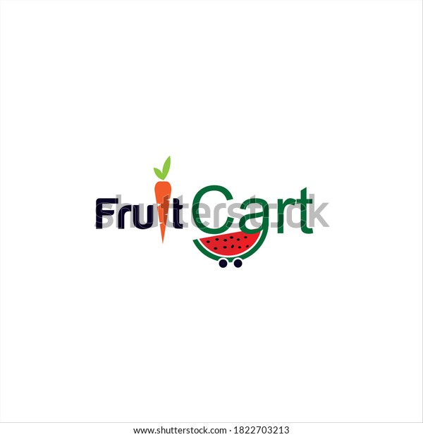 Fruit Cart Logo Design Template Vector Stock Vector (Royalty Free ...