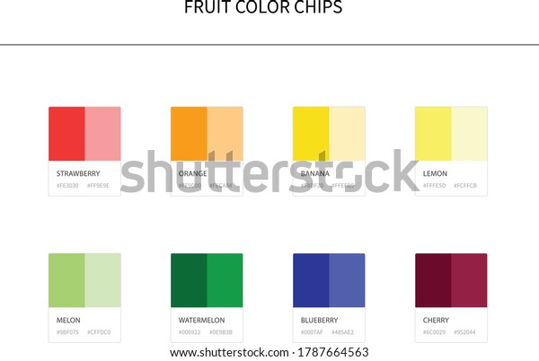 Fruit Concept Color Palette Informative Color: เวกเตอร์สต็อก (ปลอดค่า ...