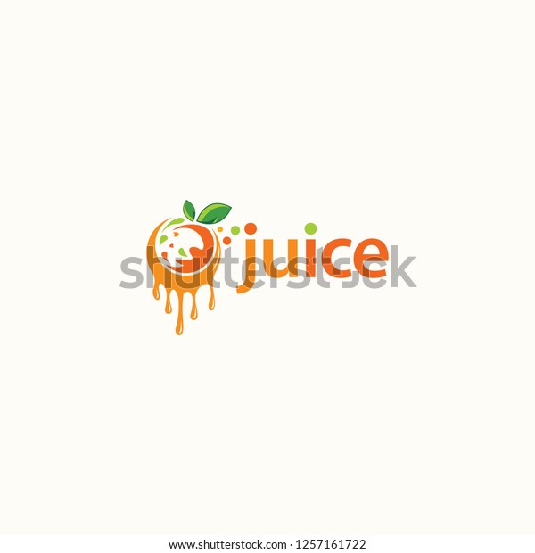 Fruit Juice Logo Design Fresh Drink Stock Vector (Royalty Free) 1257161722