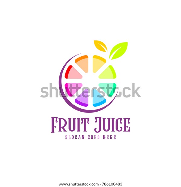 Fruit Juice Logo Fresh Drink Logo Stock Vector (Royalty Free) 786100483