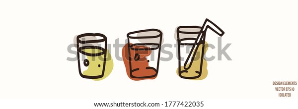 Fruit Juice Set Gender Neutral Baby Stock Vector (Royalty Free ...
