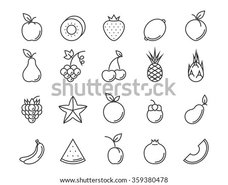 Black And White Fruit Clipart | Free download on ClipArtMag
