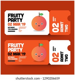 Fruit Party Invitation Design Cherry Illustration Stock Vector (Royalty ...