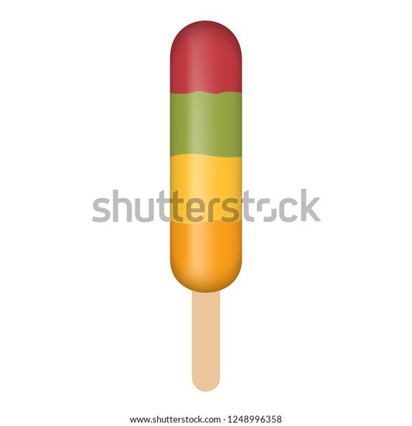 Fruit Popsicle Icon Realistic Illustration Fruit Stock Vector (Royalty ...