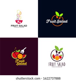 Fruit Salad Logo Design Vector Stock Vector (Royalty Free) 1622737888 ...