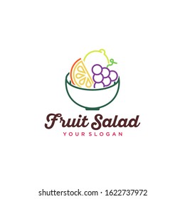 Fruit Salad Logo Design Vector Stock Vector (Royalty Free) 1622737972 ...