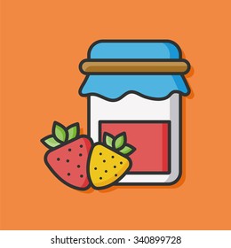 Fruit Strawberry Jam Icon Stock Vector (Royalty Free) 340899728 ...