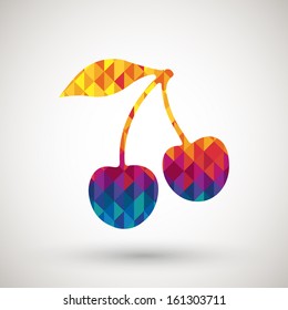 Fruit Symbol Colorful Diamond Vector Illustration Stock Vector (Royalty ...
