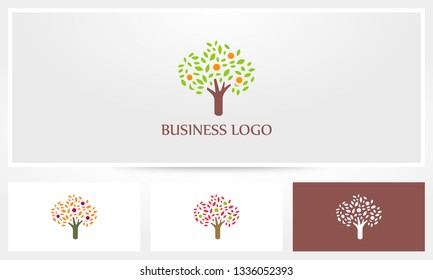 Fruit Tree Logo Stock Vector (Royalty Free) 1336052393 | Shutterstock