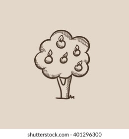 Fruit Tree Sketch Icon Stock Vector (Royalty Free) 401296300 | Shutterstock