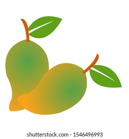 Fruit Vector Namely Fresh Young Mangoes Stock Vector (Royalty Free ...